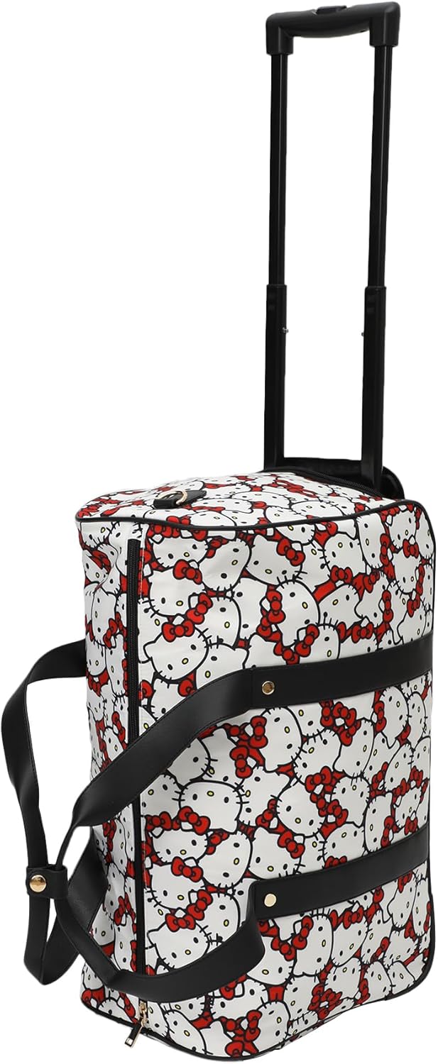 Amazon.com | Hello Kitty AOP 17-Inch Wheeled Duffle Bag - Officially ...