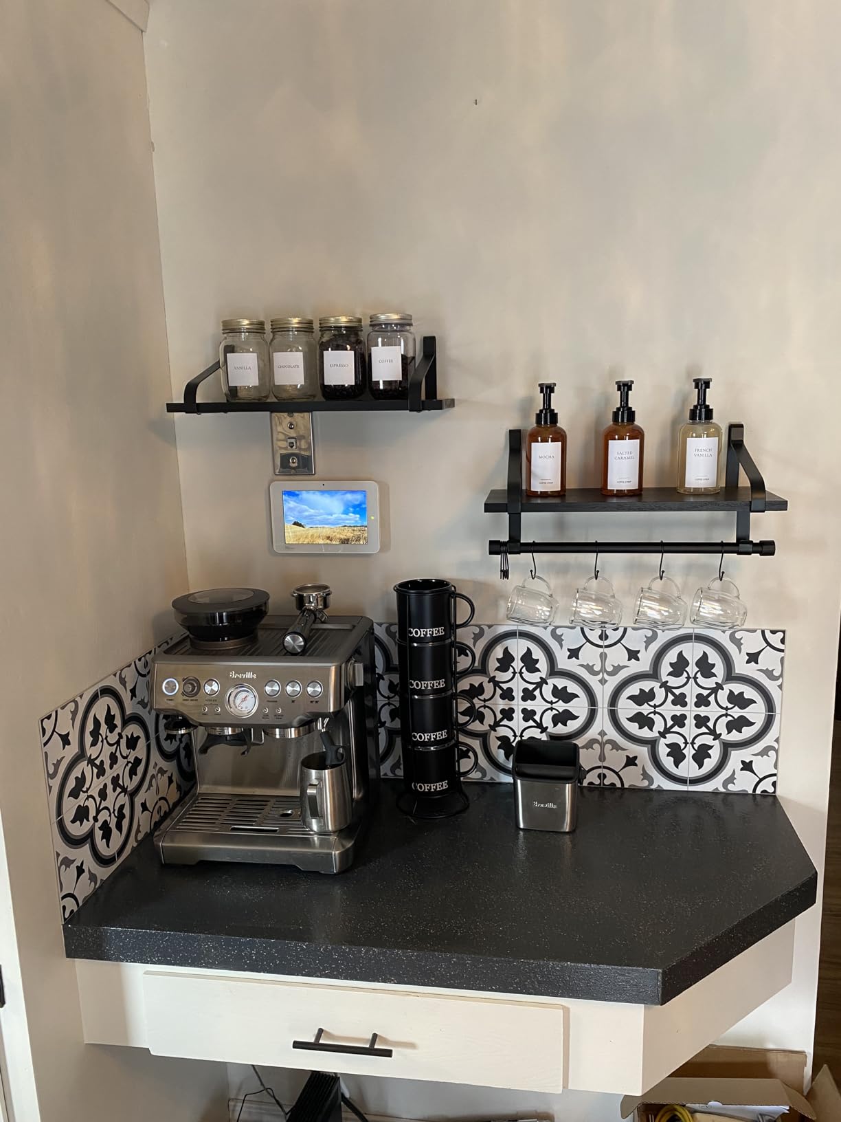 Set of 4 Coffee Syrup Dispenser Bottle 300ml PET Plastic Pump Bottles ...