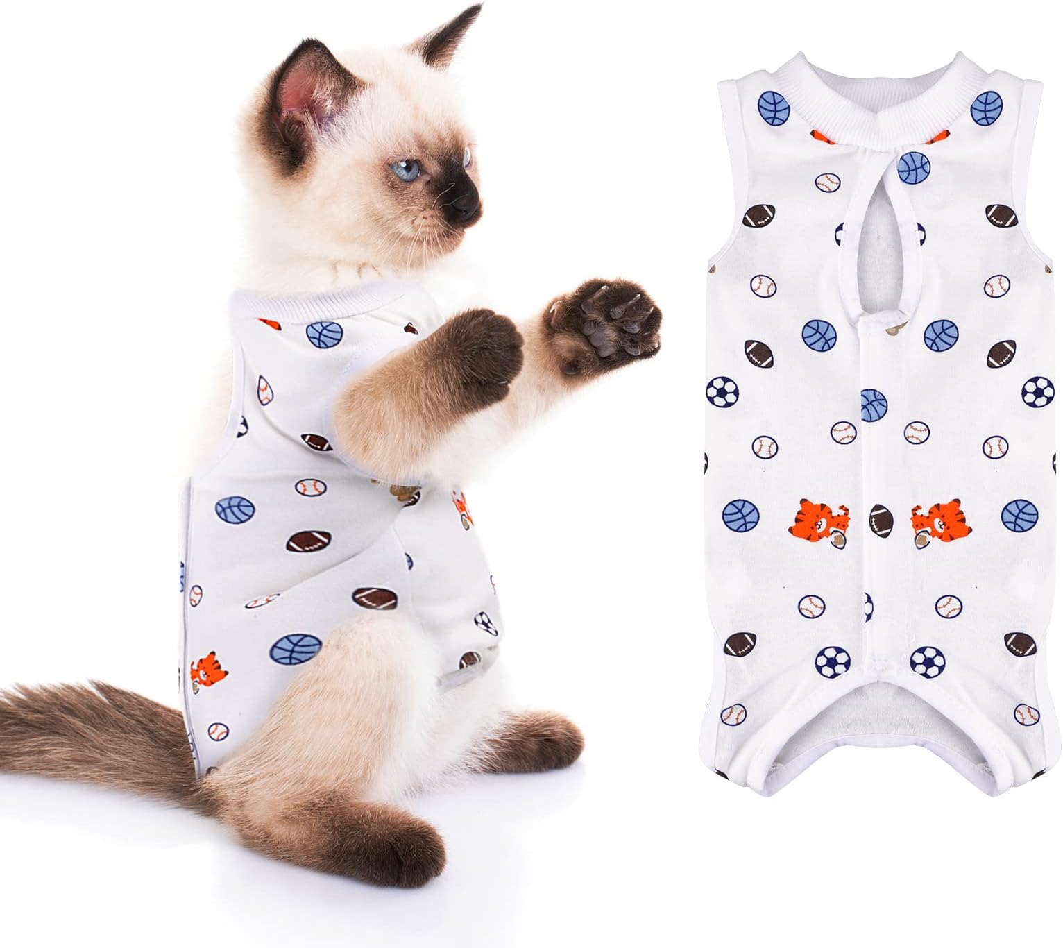 TIESOME Cat Surgical Recovery Suit, Breathable Kitten After Surgery ...