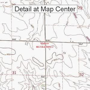 Amazon.com : USGS Topographic Quadrangle Map - Walker, Iowa (Folded ...