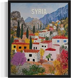 Amazon.com: Syria Countryside Wall Art Poster Print, Rural Landscape ...