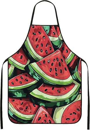 Amazon.com: Watermelon Apron for Cooking, Colorful Fruit Pattern ...