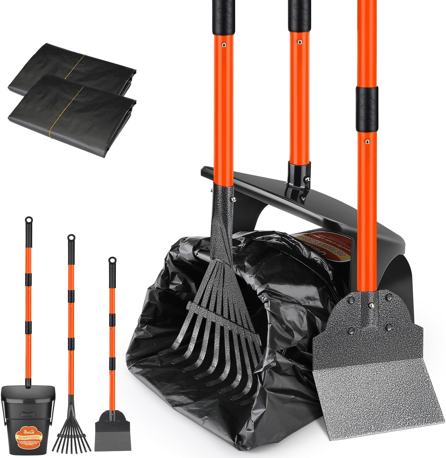 Amazon.com : Ulugt Stainless Steel Dog Pooper Scooper,40" Long Handle ...