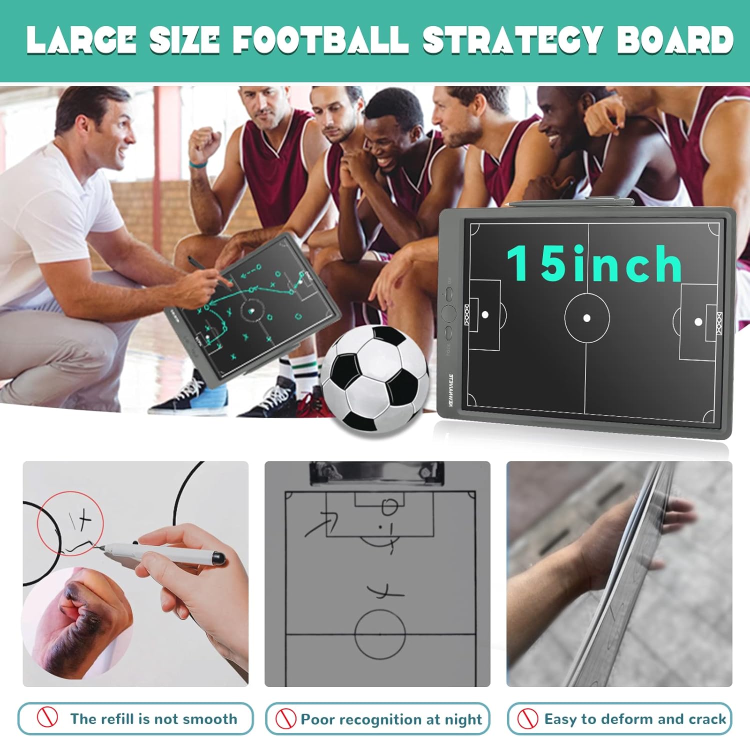 Electronic Football Coach Board – LCD Soccer Tactical Coaching Board ...