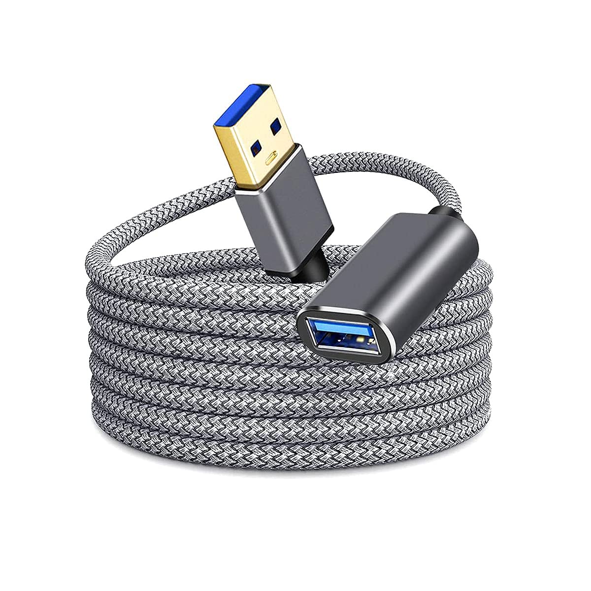 ZORBES® 10FT/3M USB Braided Extender Cord Fast Data Transfer Extension ...