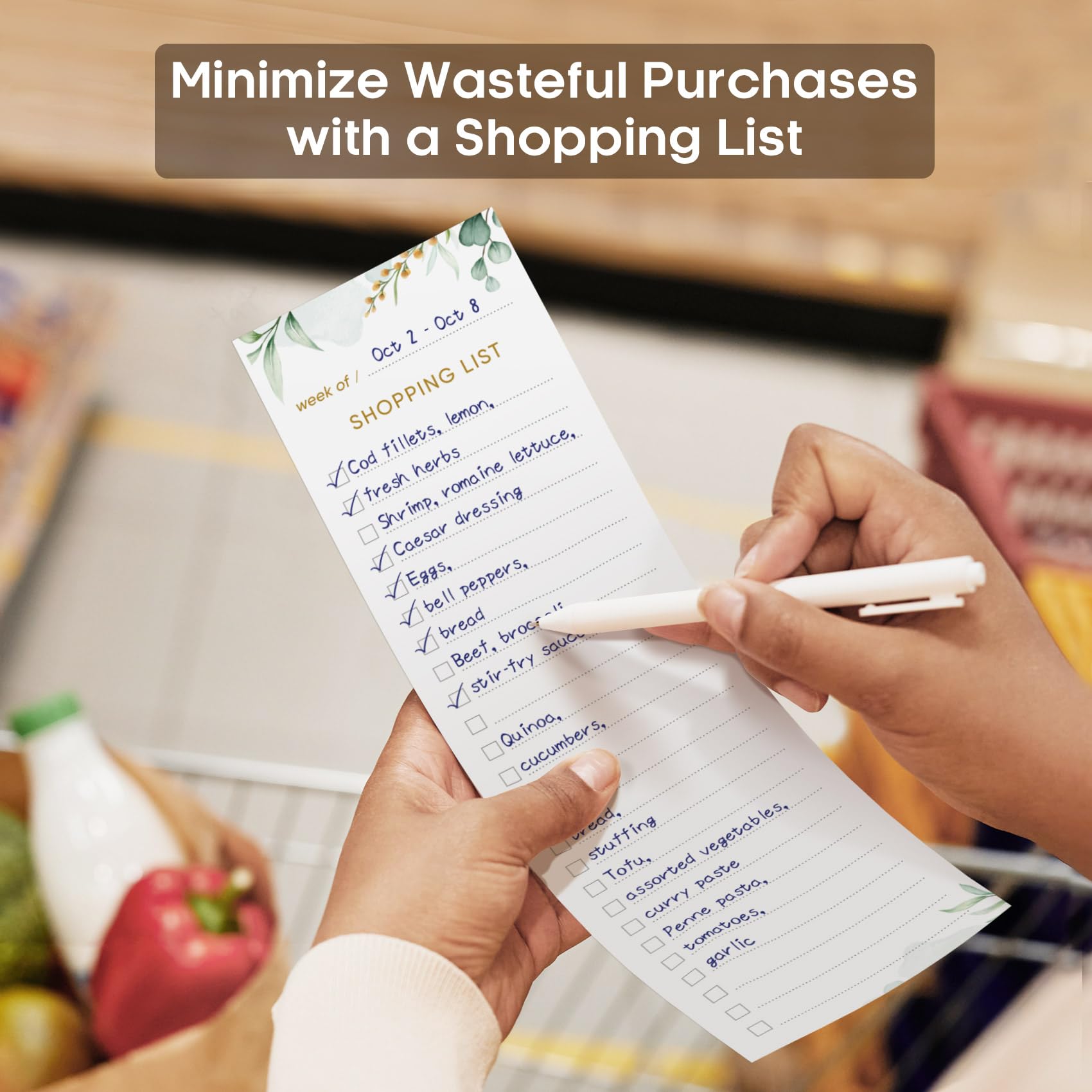 Snapklik.com : Magnetic Meal Planner And Grocery List For Fridge, 52 ...