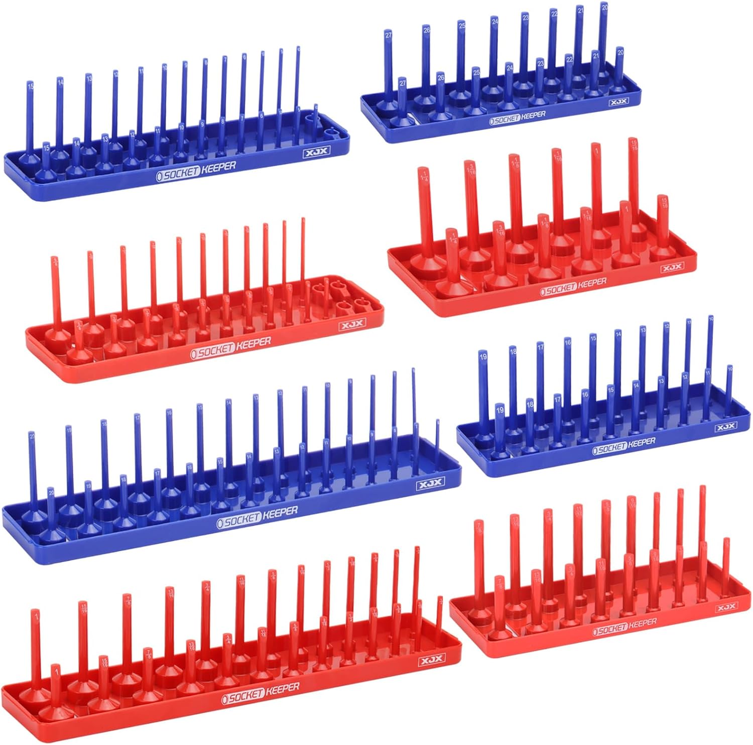 Amazon.com: XJX 8-Piece Socket Organizer, 1/4 Inch, 3/8 Inch and 1/2 ...