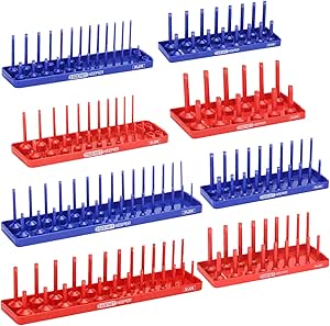 Amazon.com: XJX 8-Piece Socket Organizer, 1/4 Inch, 3/8 Inch and 1/2 ...