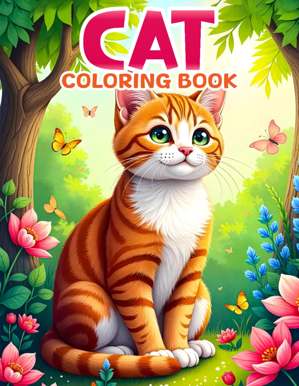 Amazon.com: Cat Coloring Book for Adults and Kids: 50 Cute and Creative ...
