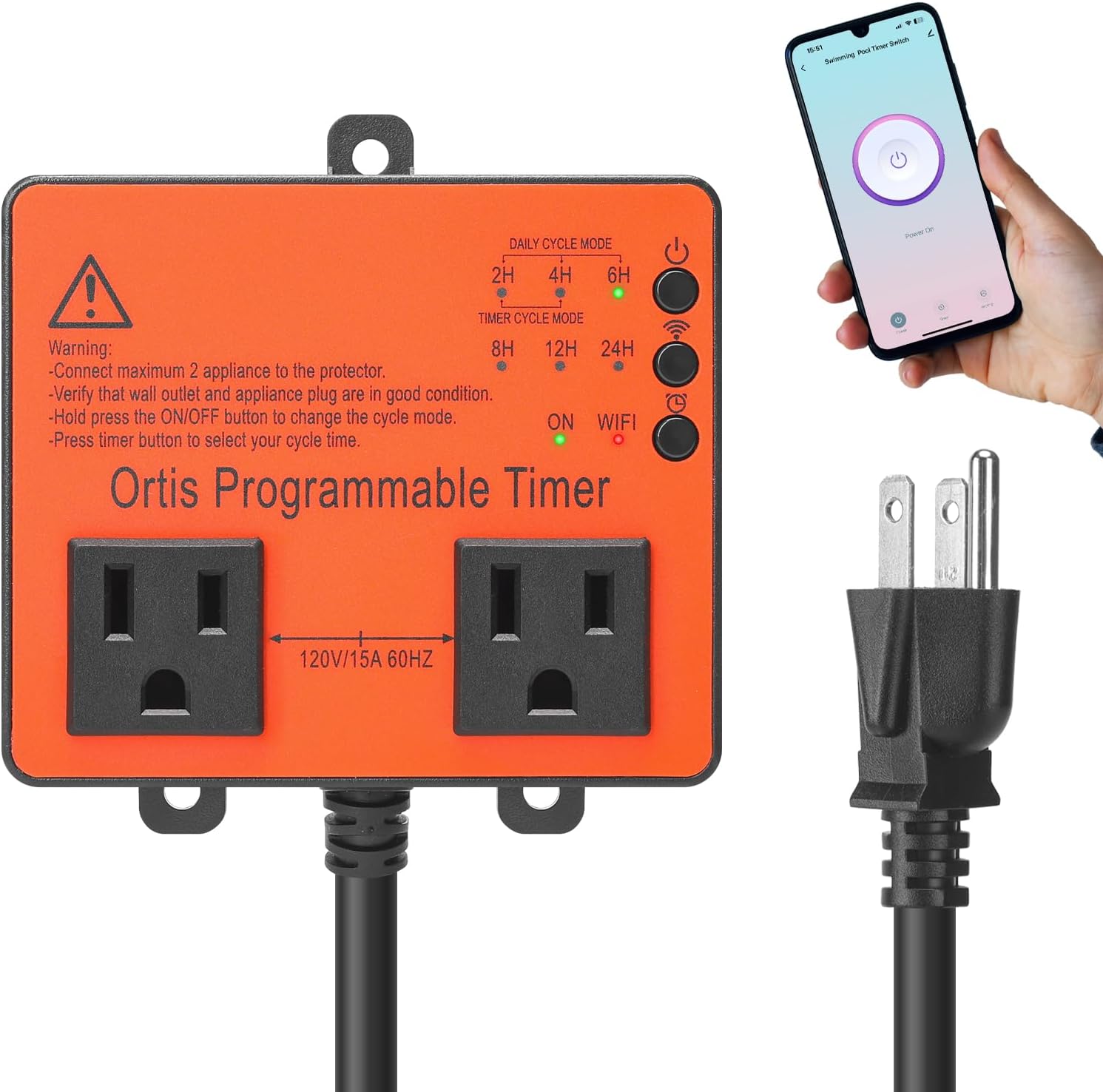 Amazon.com: WiFi Above Ground Pool Timer Switch, Ortis Smart Pool Timer ...