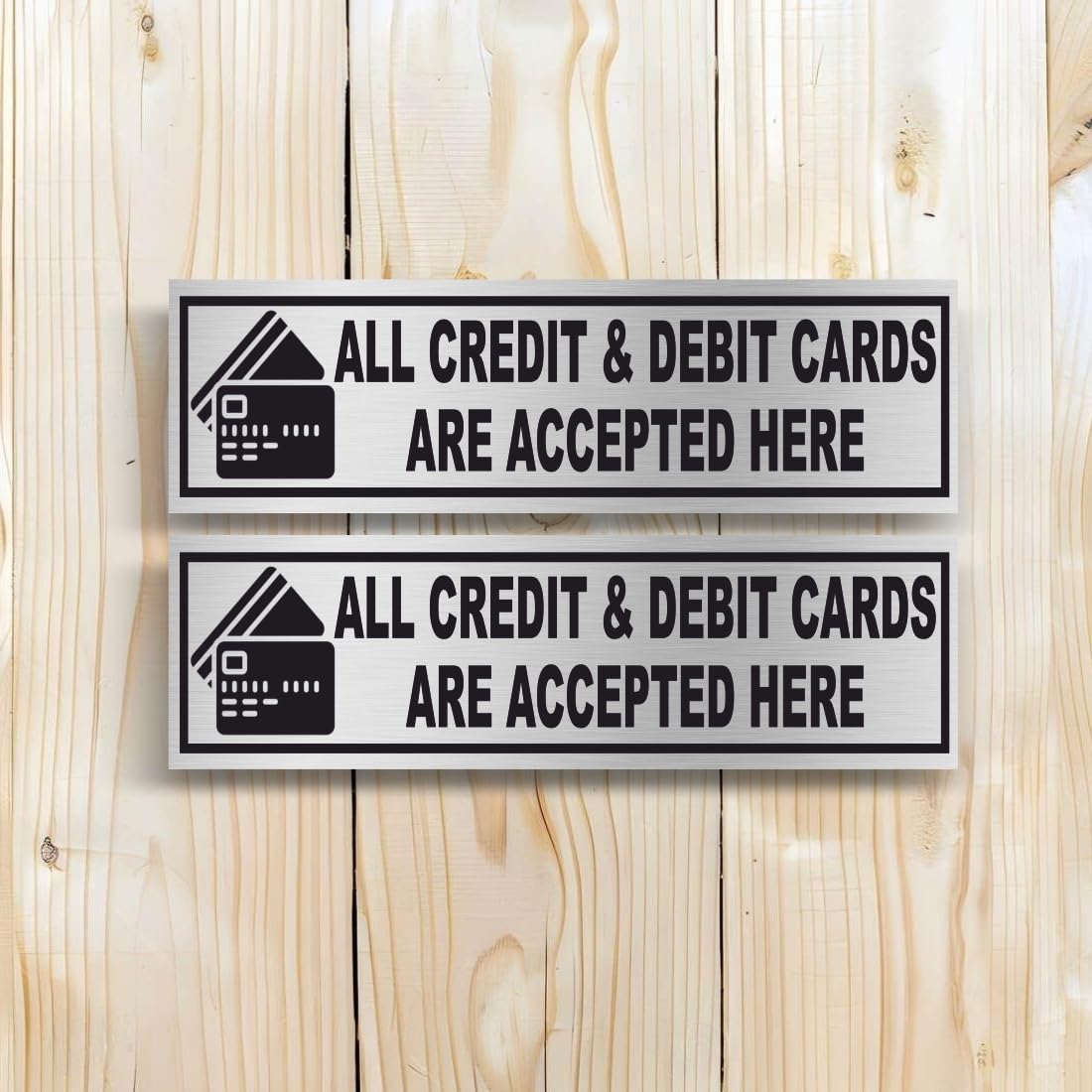 Buy VOORKOMS All Credit & Debit Card Accepted Here Sign Board ForMall ...