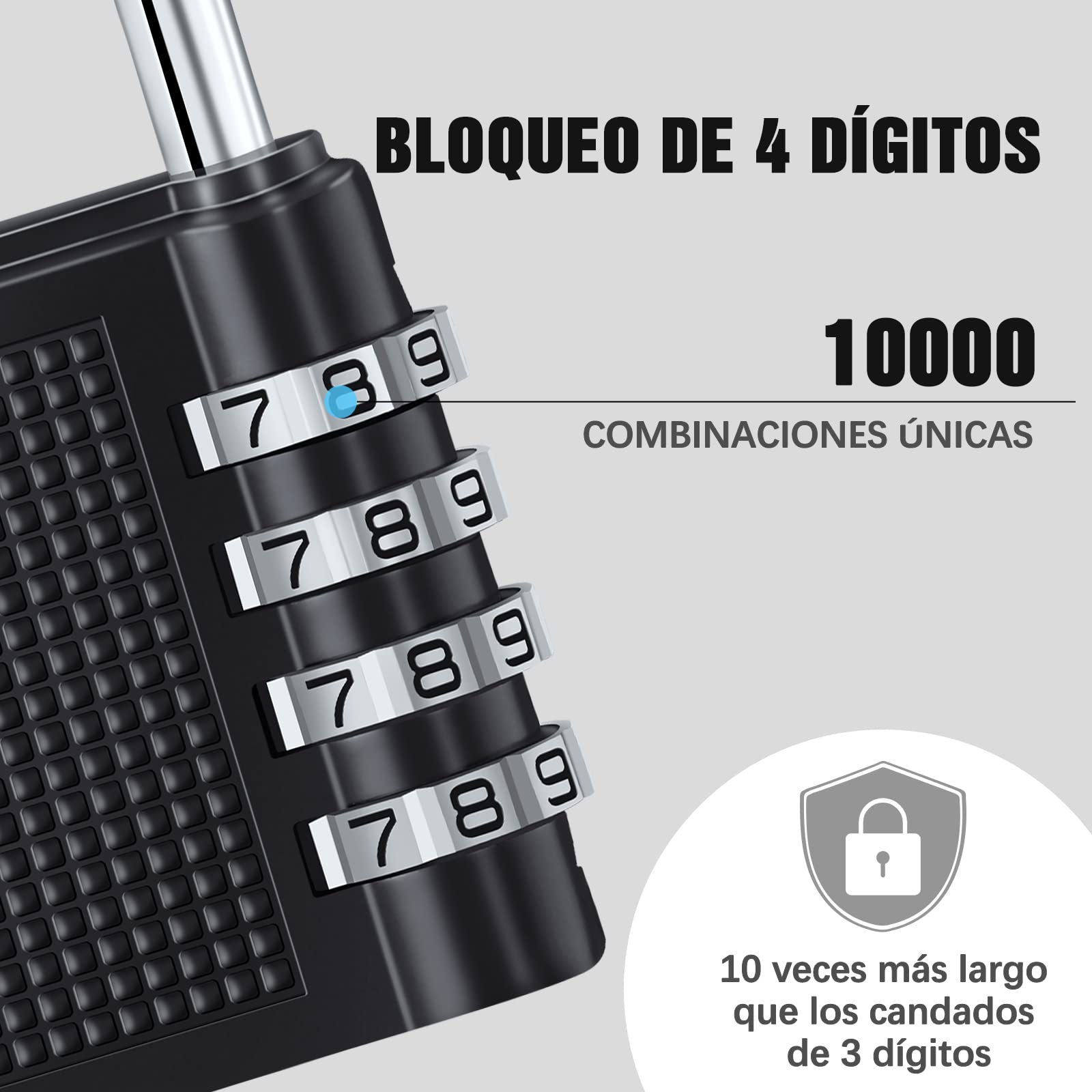 Vinabo Candado numerico 4 Digits Combination, Numeric Backpacks and ...