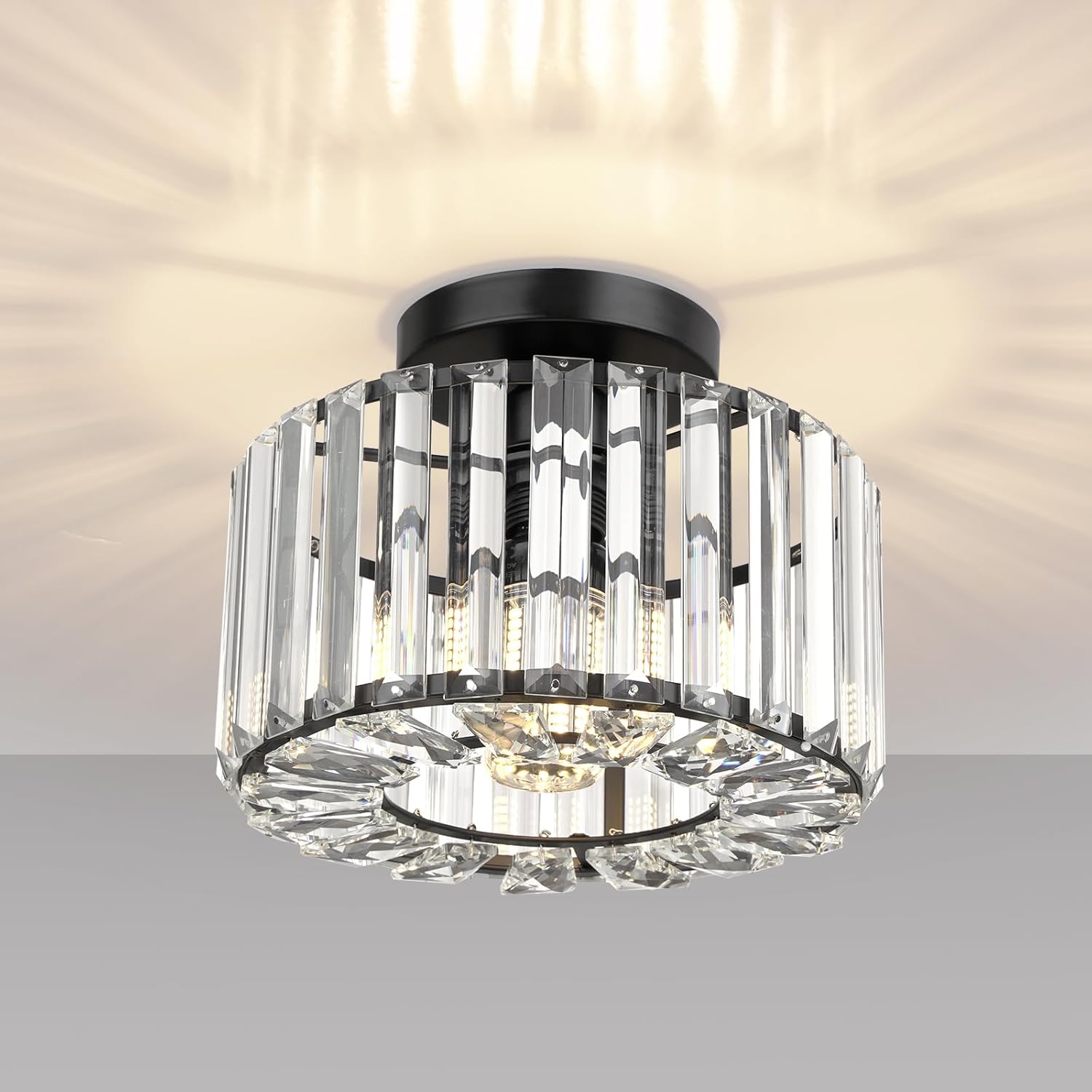 FRIDEKO HOME Crystal Ceiling Light - Easric Modern Ceiling Lights ...