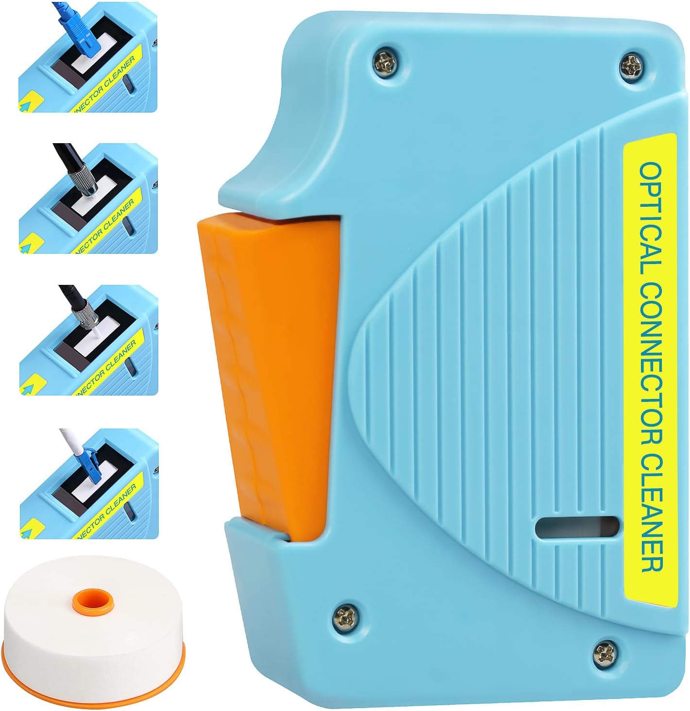 Amazon.com : BAOSHLA FTTH Fiber Optic Cleaning Box 550 Times Cleaner ...