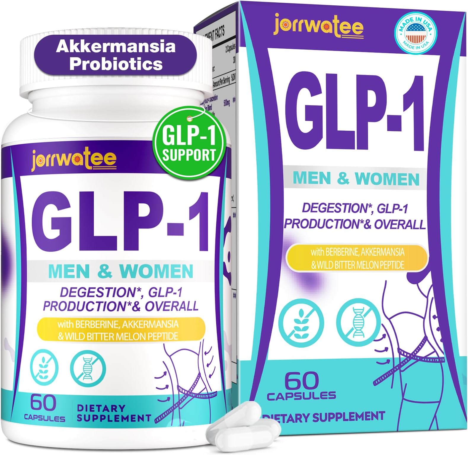 Amazon.com: GLP-1 Supplements, GLP1 Probiotic for Women & Men, Natural ...