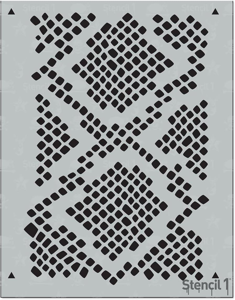 Amazon.com: Snakeskin Repeat Pattern Stencil Attractive & Durable ...