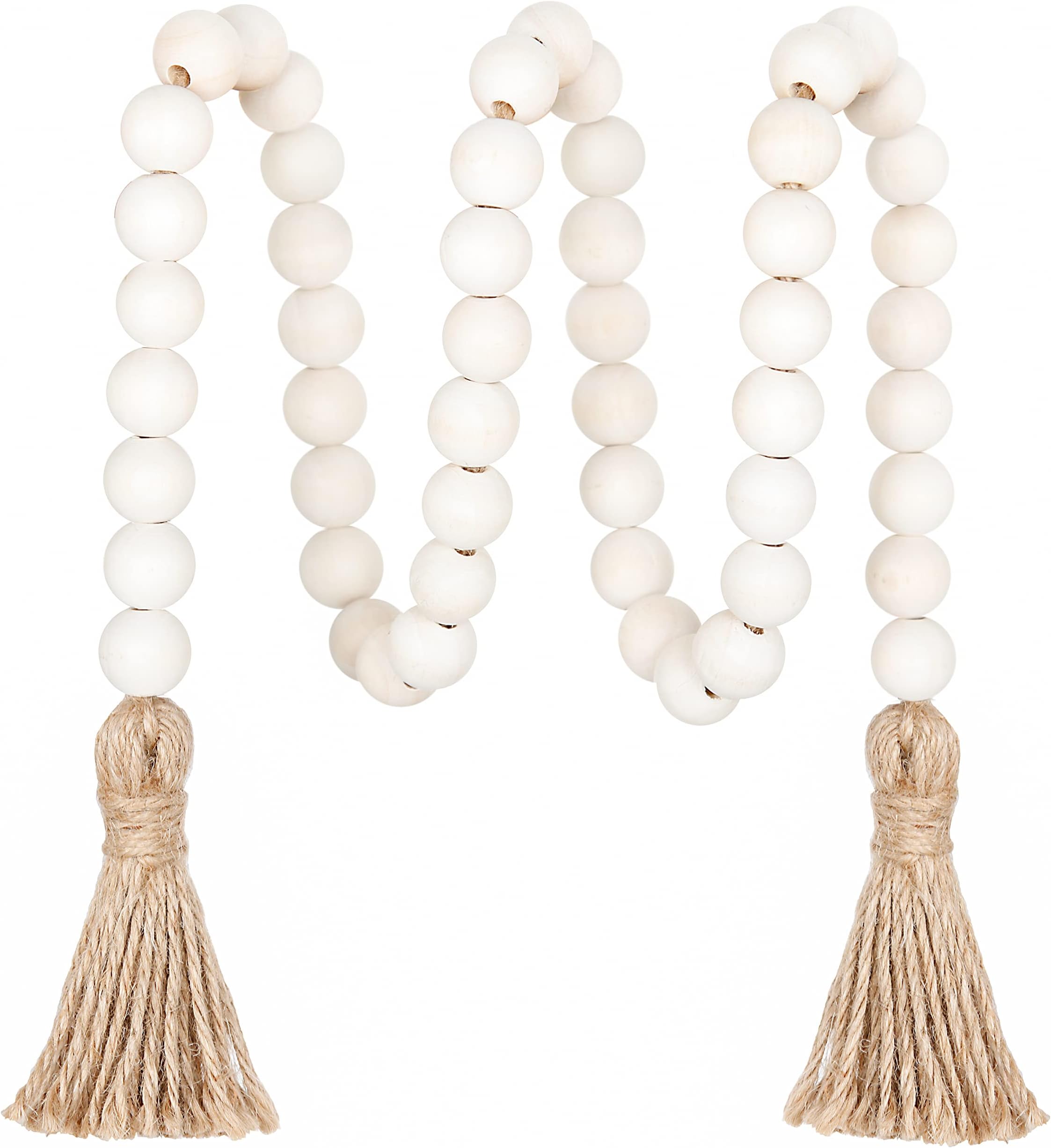 Amazon.com: Decorative Wood Chain Link and Bead Garland Set | Hand ...