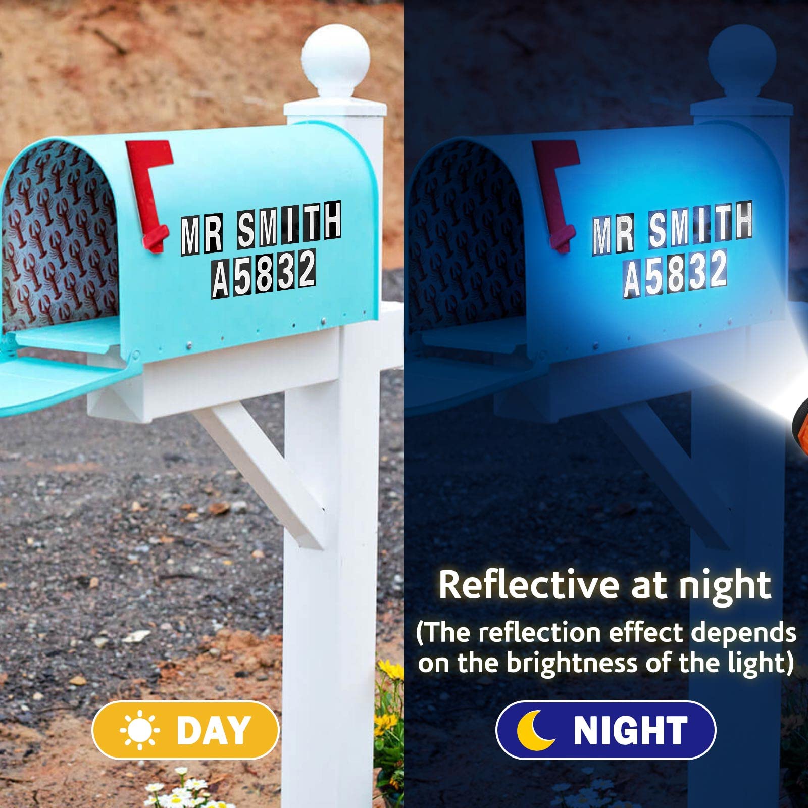 Snapklik.com : Seloom 118 Pieces Reflective Mailbox Numbers And Letters ...