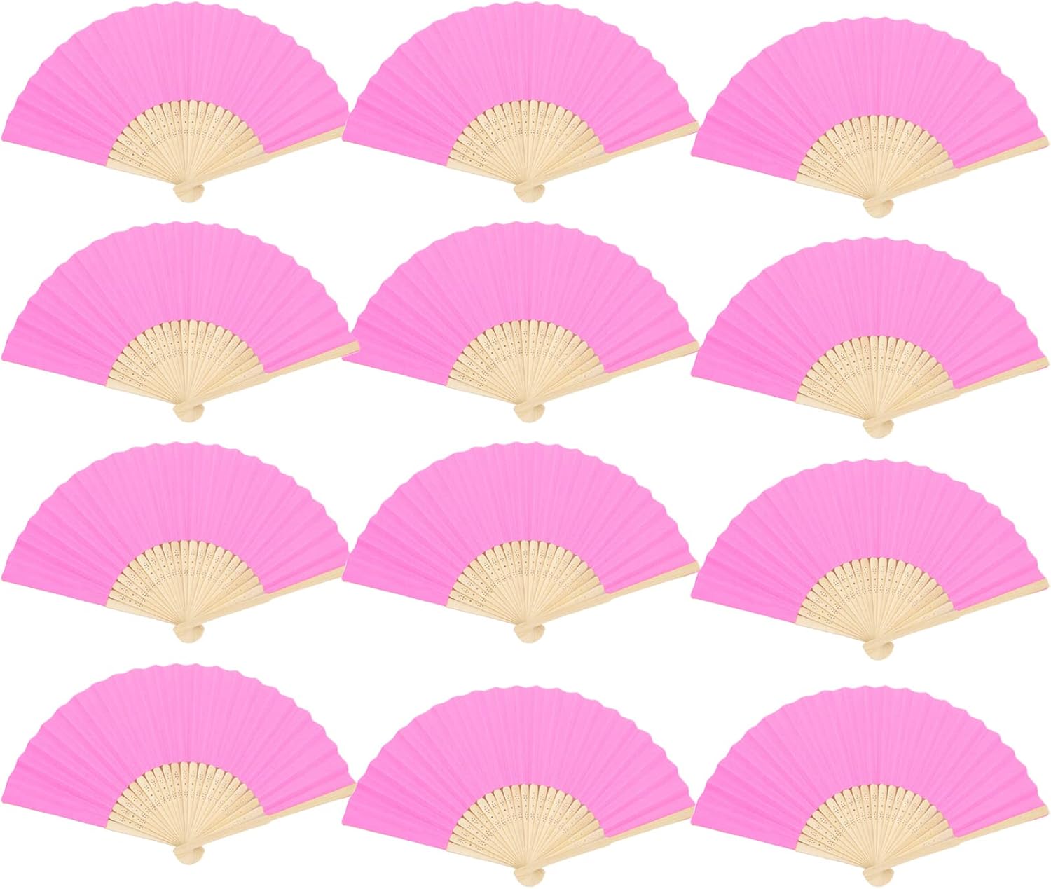 Amazon.com: wonderfulstore2019 12 Packs Multicolor Handheld Folded Fan ...