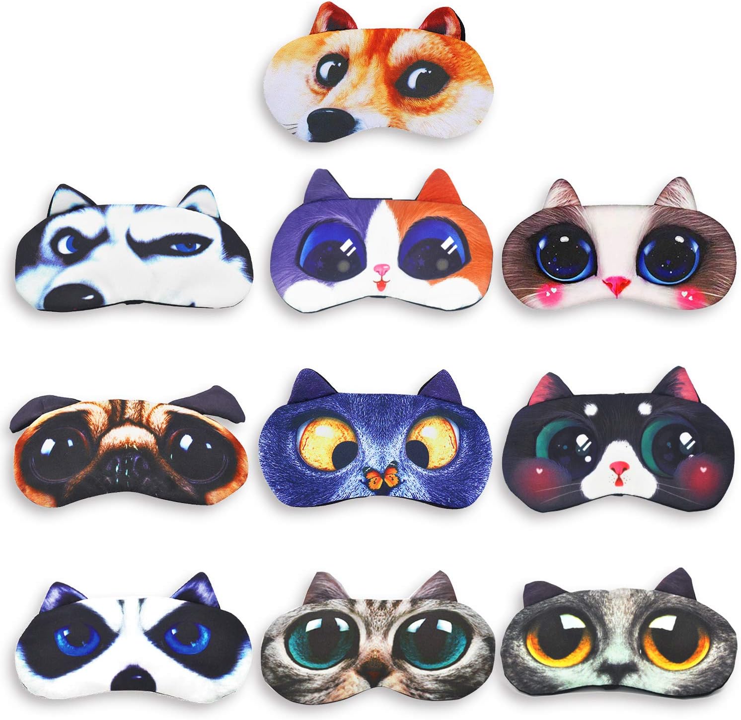 Animal Sleep Mask Eye Sleeping Mask Soft Funny Blindfold Tphon 3D ...