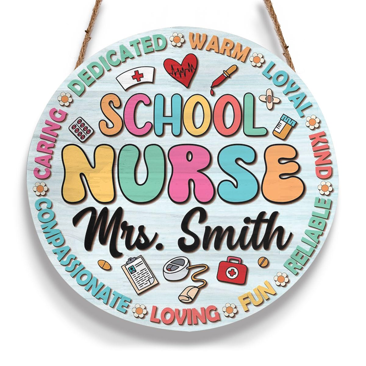 Signs For School Nurse Office Personalized School Nurse Door Sign,