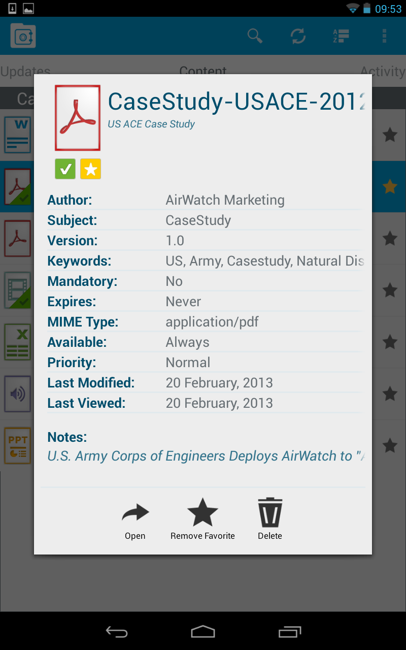 AirWatch Content Locker - App on Amazon Appstore