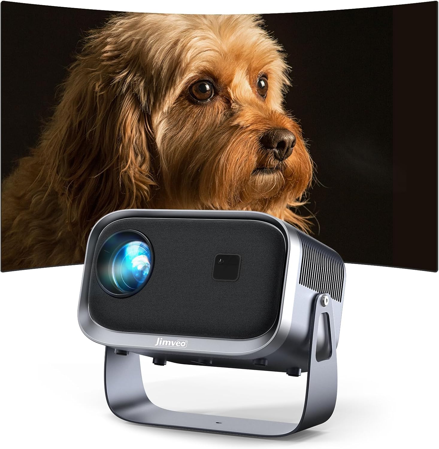 Beamer【±360° Drehbar/Remote Focus/Trapezkorrektur】 Mini Beamer Jimveo ...