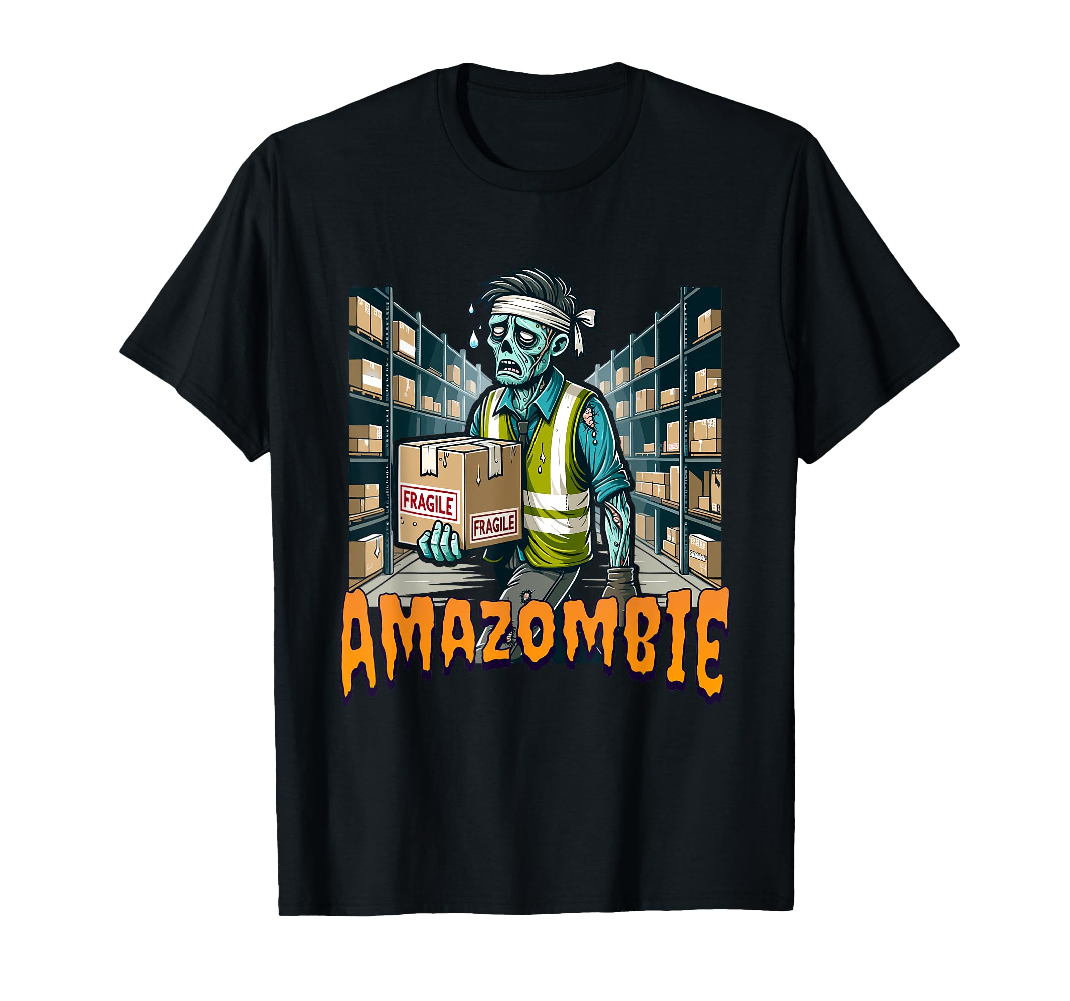 Amazon.com: Zombie Coworker Swagazon Associate AmaZombie T-Shirt ...