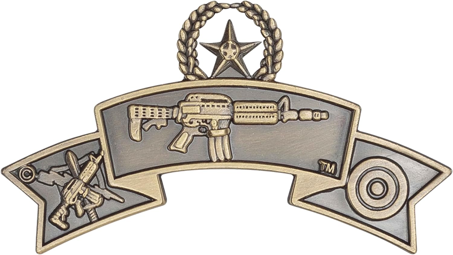 Amazon.com: Master Patrol Rifle Pin - Antique Gold : Sports & Outdoors