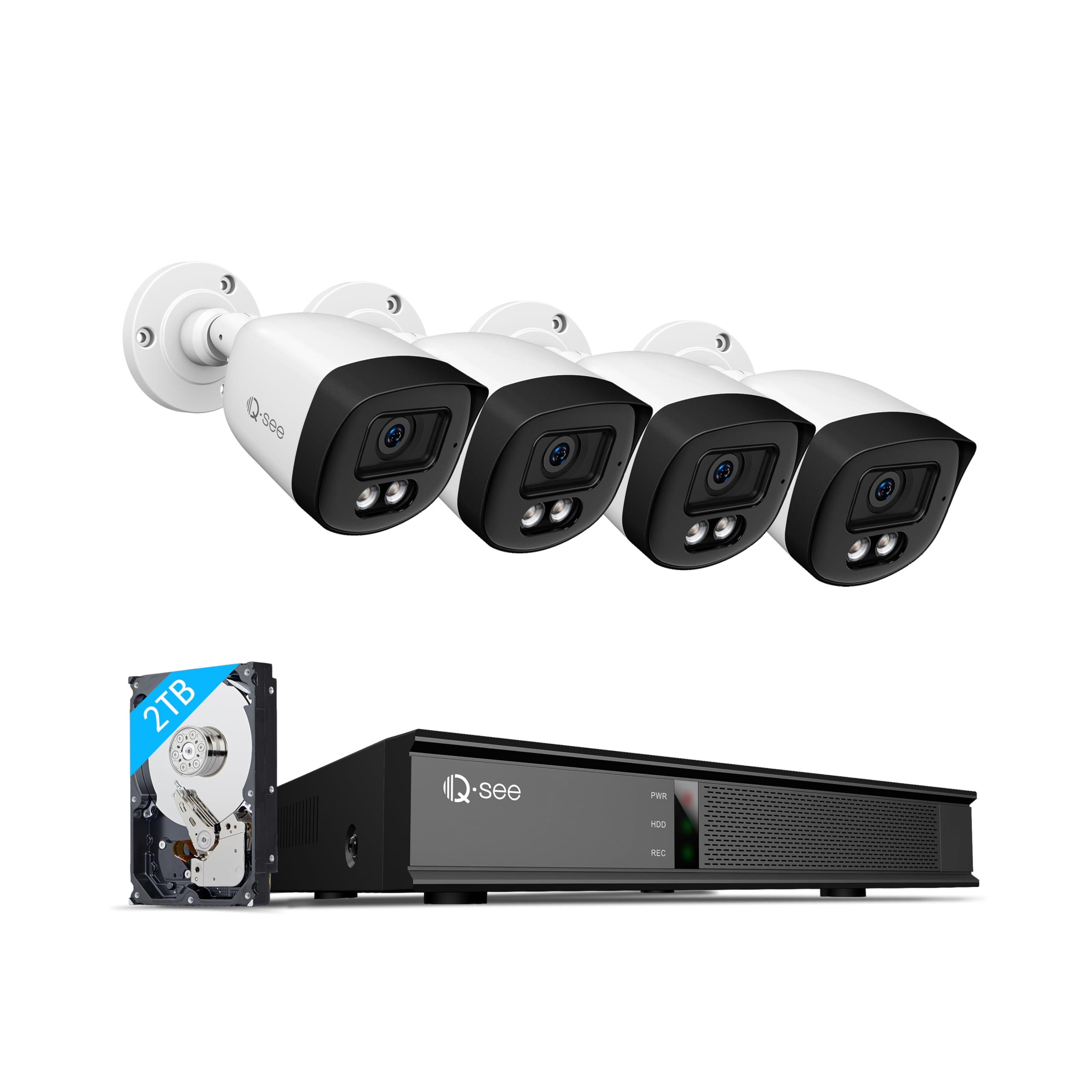 Amazon.com : 4K Security Camera System, Wired 8CH NVR with 4pcs PoE IP ...