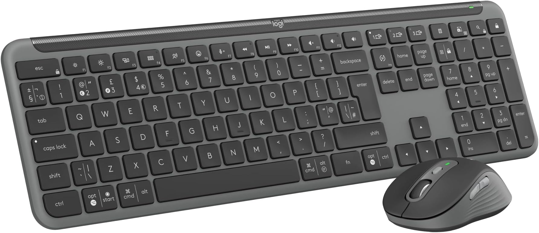 Logitech MK950 Signature Slim Wireless Keyboard and Mouse Combo, Sleek ...