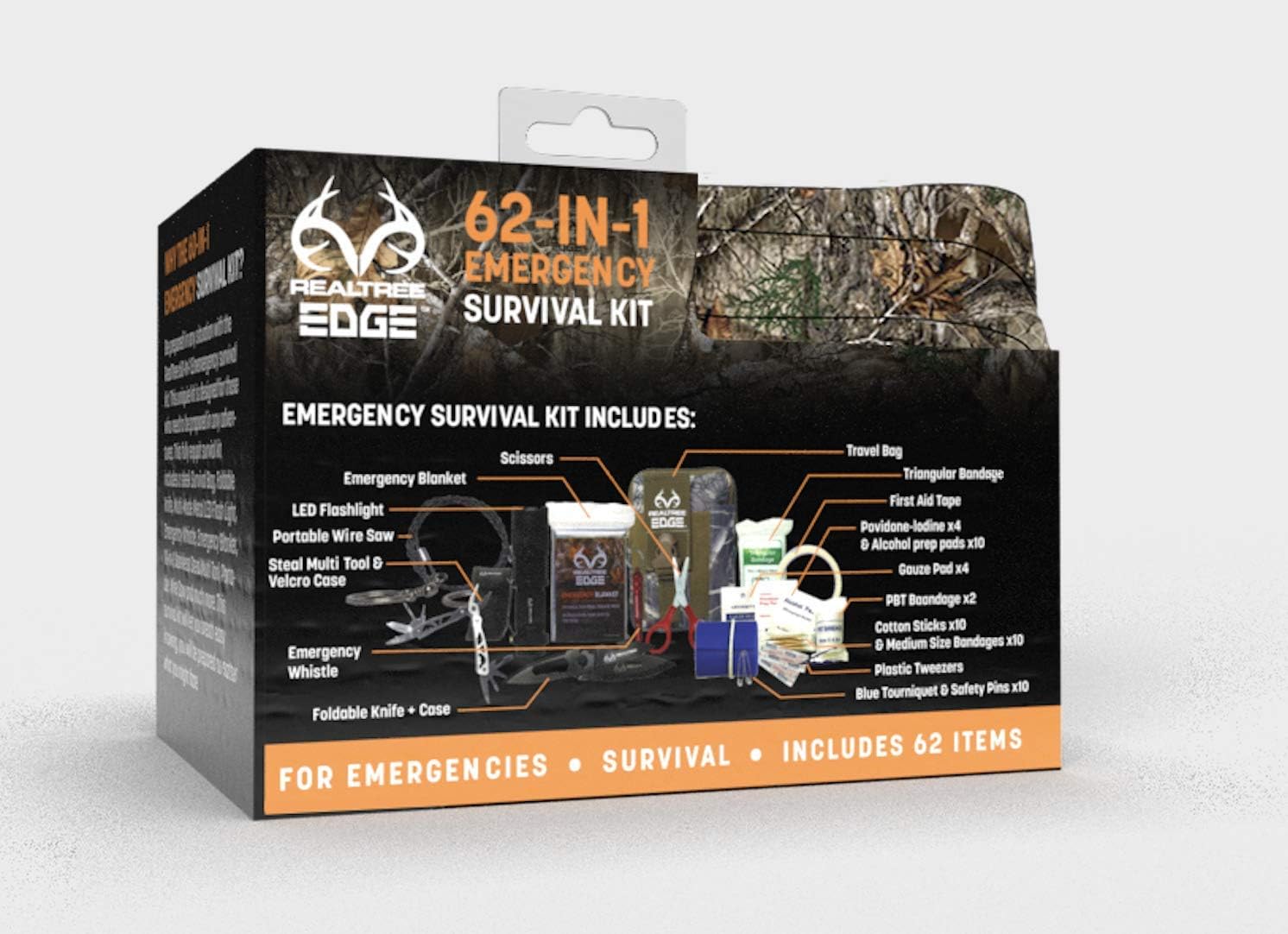 Amazon.com: Realtree 62-in-1 Emergency Survival and Medical Kit ...