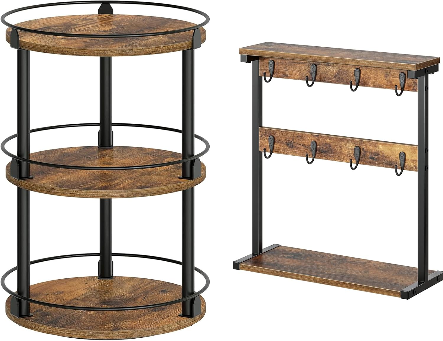 Amazon.com: YATINEY Lazy Susan Organizer and Coffee Mug Holder ...