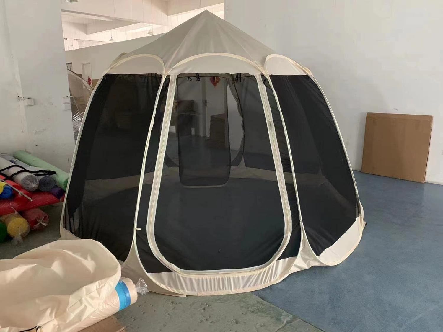 Amazon.com : Lomive Pop-Up Screen Gazebo, 12x12FT Screen House Room for ...