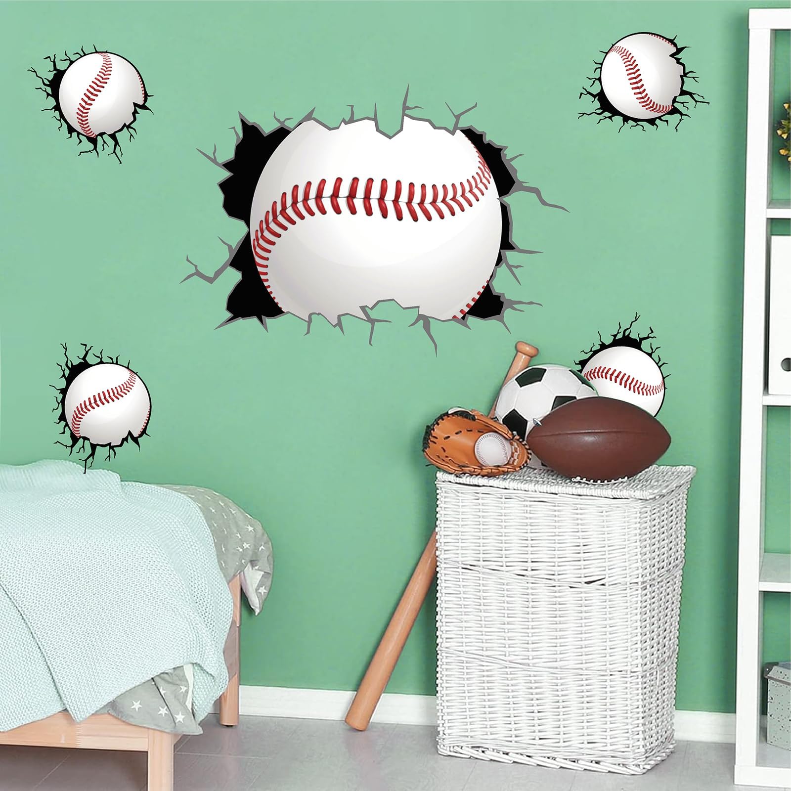 Amazon.com: Baseball Wall Decals - Custom Name Decal - Wall Decor for ...
