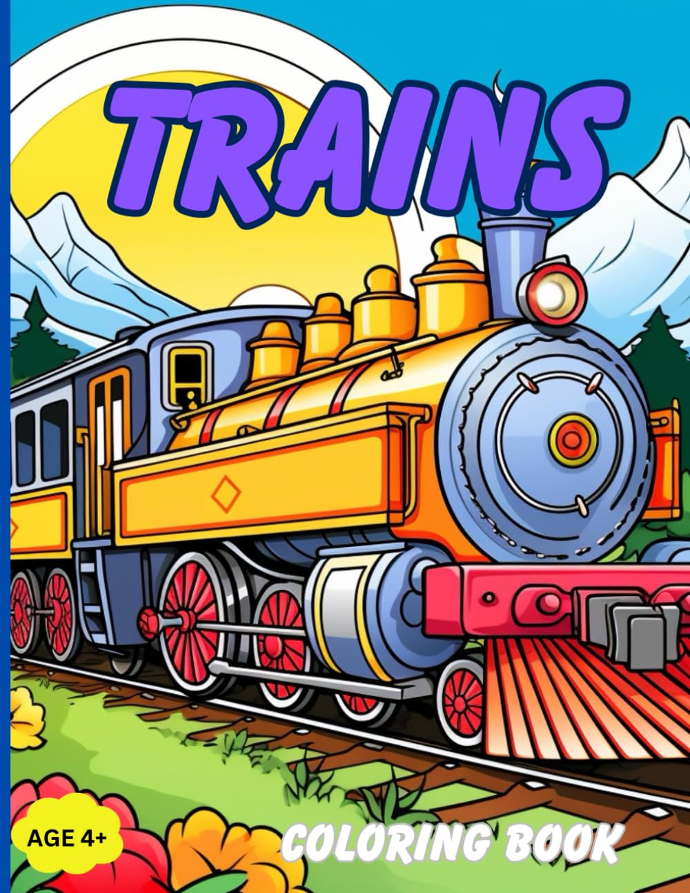 Trains Coloring Book For Children: Kids Activity Book, 8.5x11'', 90 ...