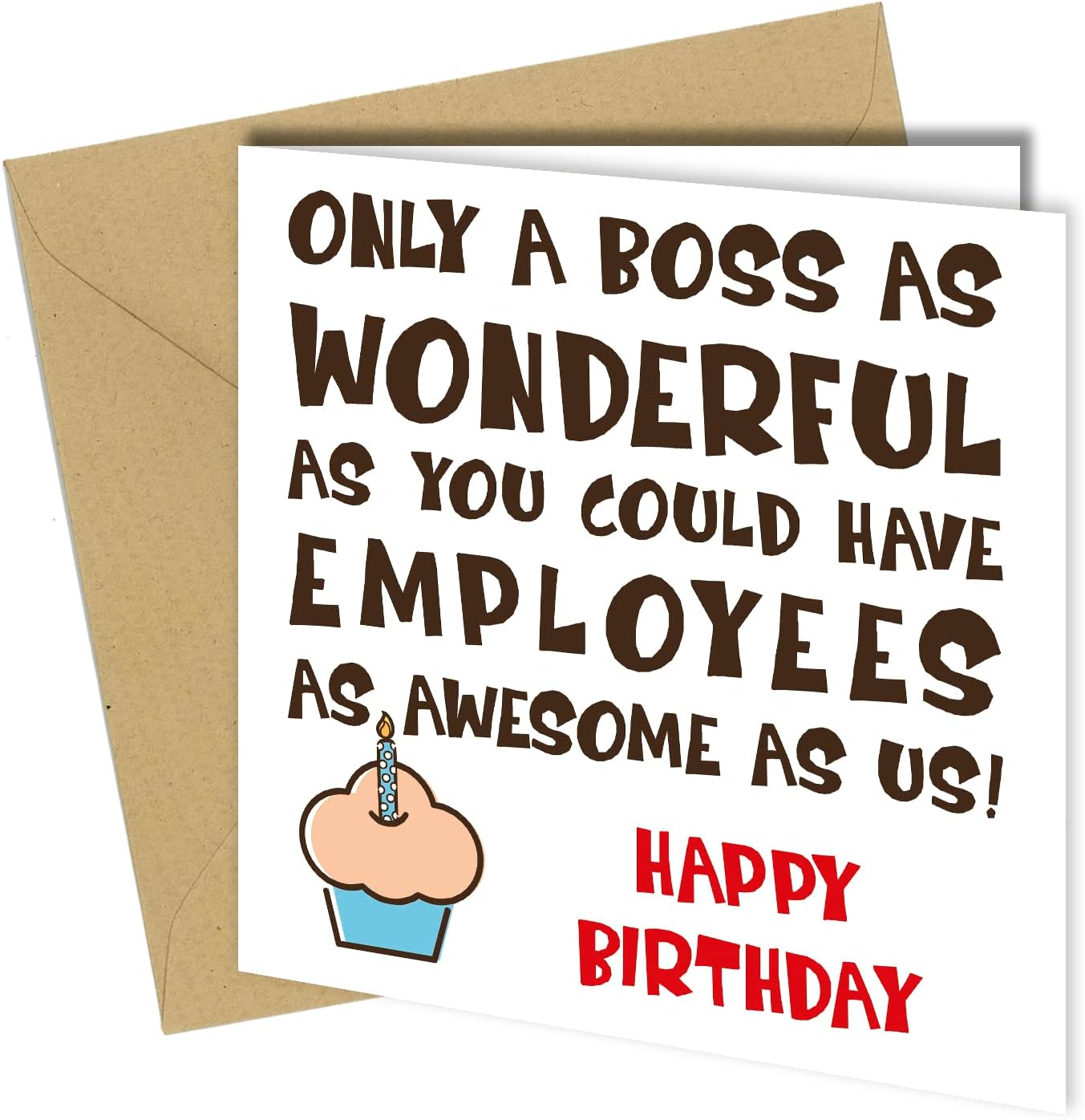 Birthday card for the Boss from work employees Happy Birthday Boss ...