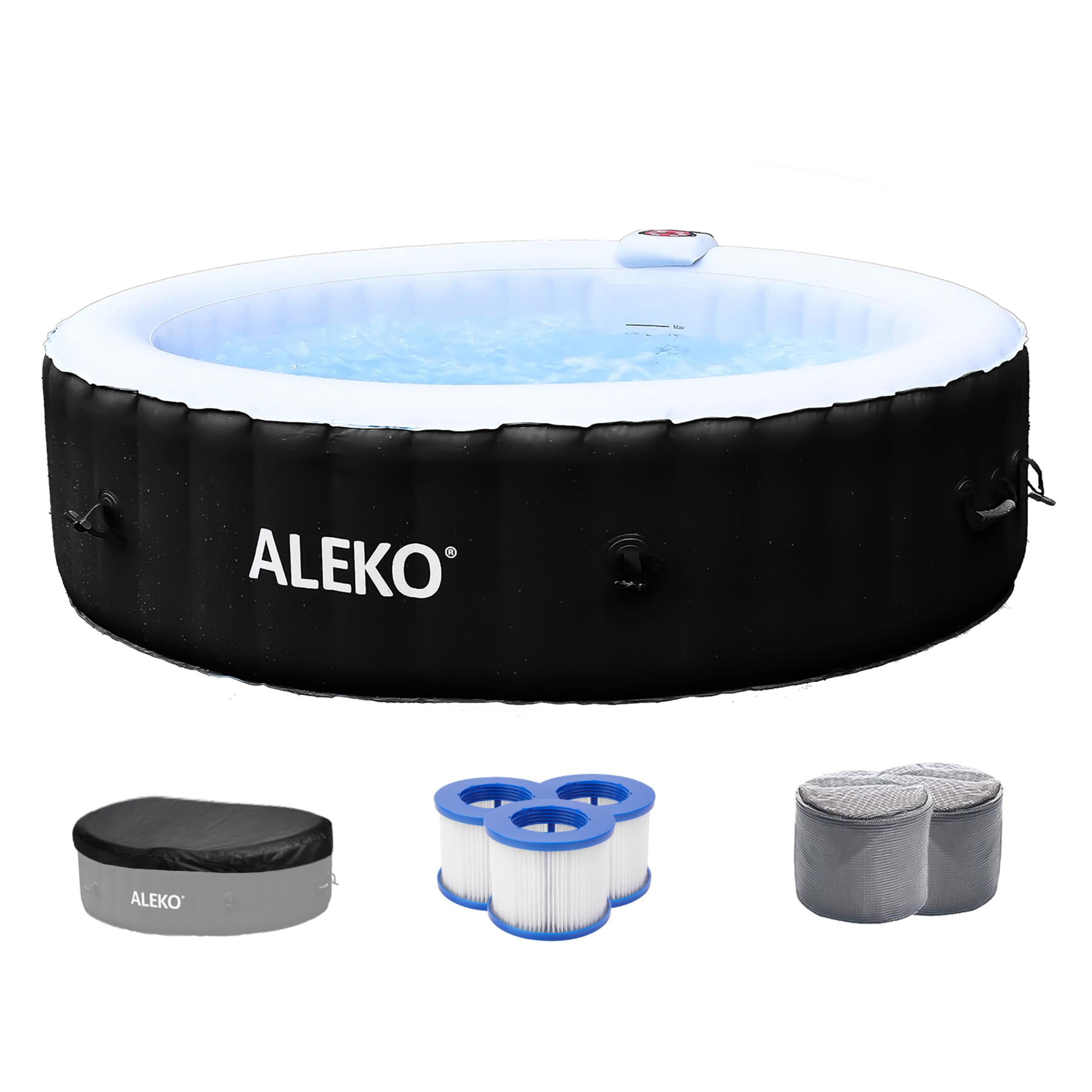 Amazon.com : ALEKO Inflatable Hot Tub Spa | Personal High Powered ...