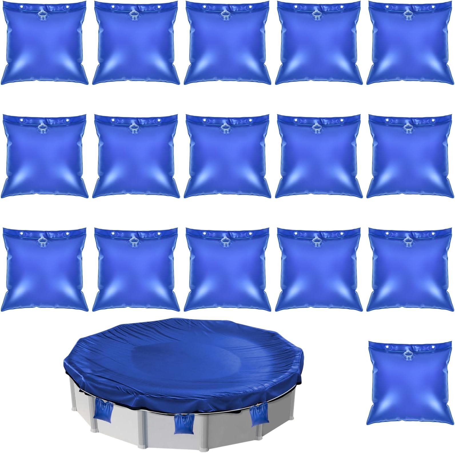 Amazon.com : 12 Pack Swimming Pool Cover Hanging Bag with Hooks, Pool ...