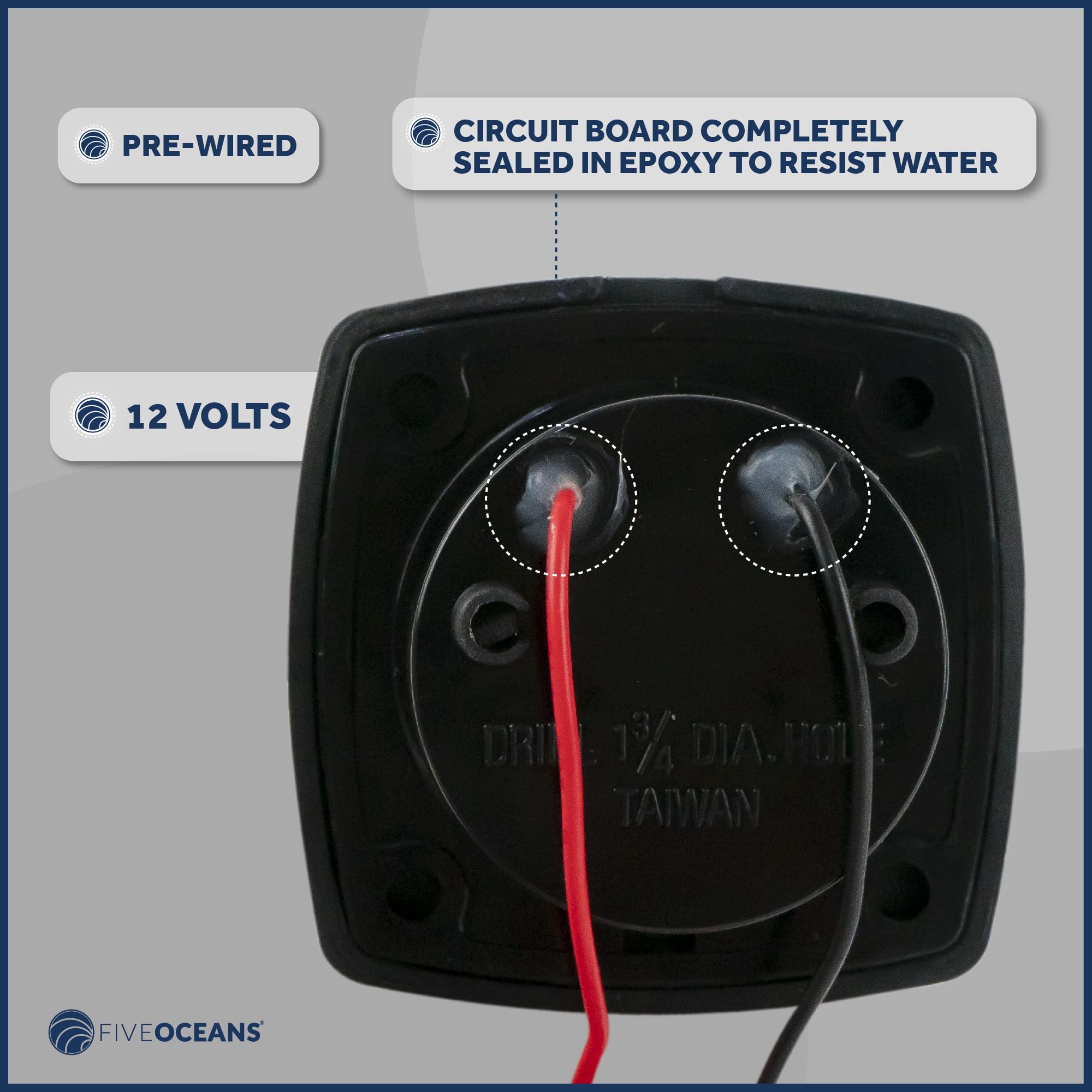 Snapklik.com : Five Oceans LED Companion Way Light, 2 Pack Blue LED ...