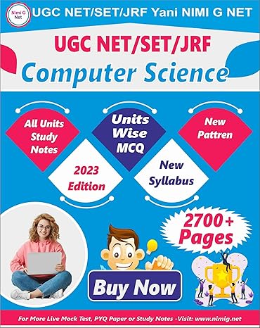 NTA UGC NET/JRF/SET Computer Science Book-Paper II, NEW Edition 2023, Include Unit Wise Mcq Mock ...
