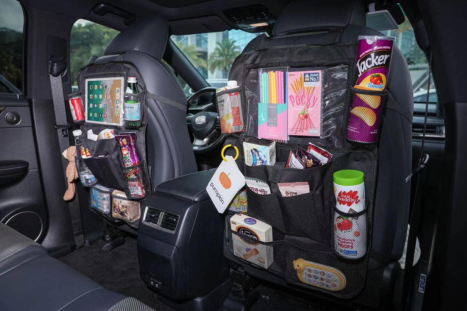 Amazon.com: UYYE Car Backseat Organizer,Kick Mats seat Back Storage Bag ...