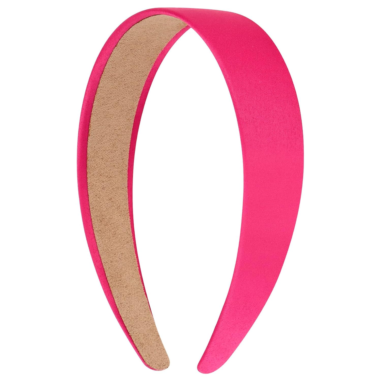 Amazon.com : VELSCRUN Bright Pink Headband Satin Headbands for Women ...