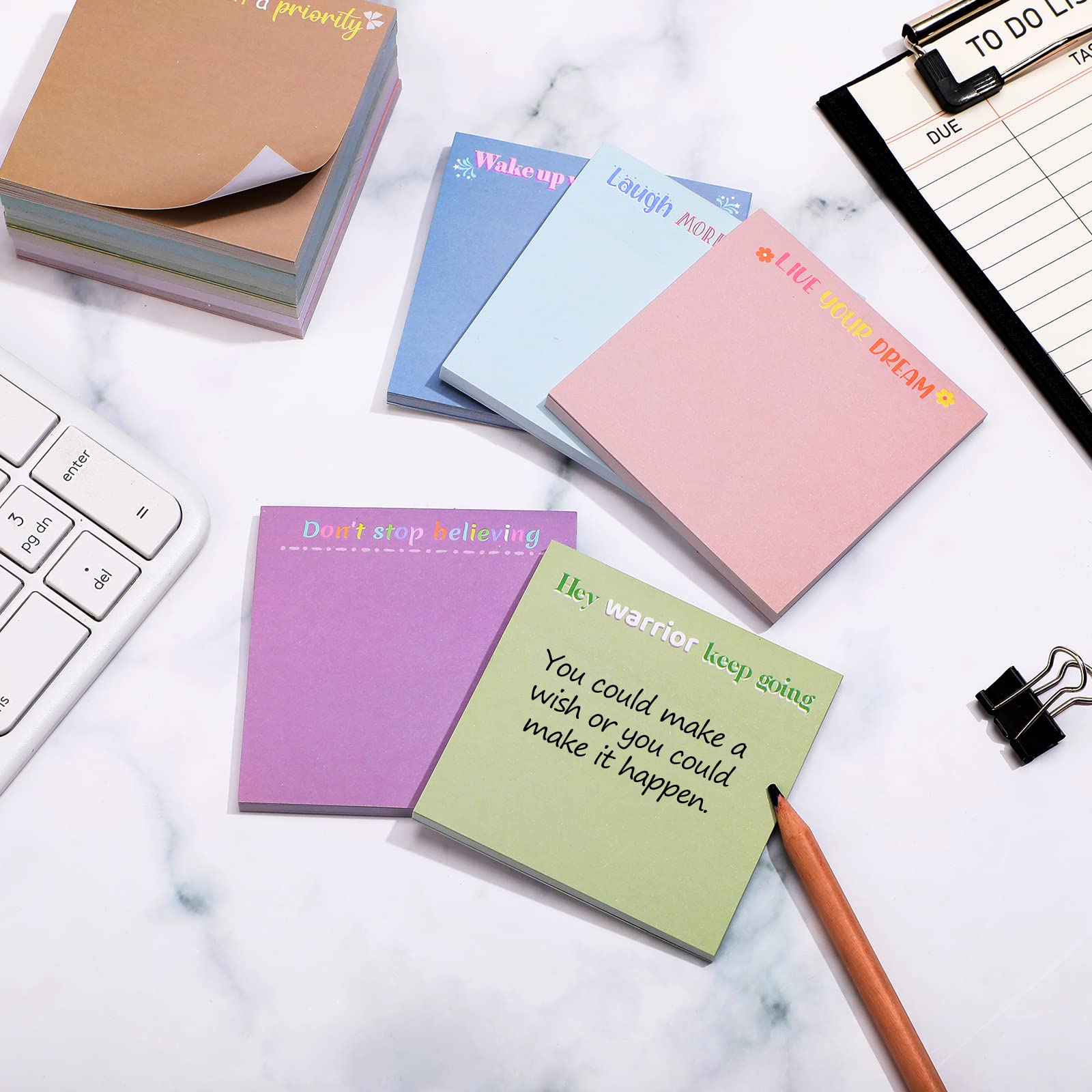 Snapklik.com : Zonon 12 Pieces Inspirational Sticky Notes 3 X 3 Inch ...