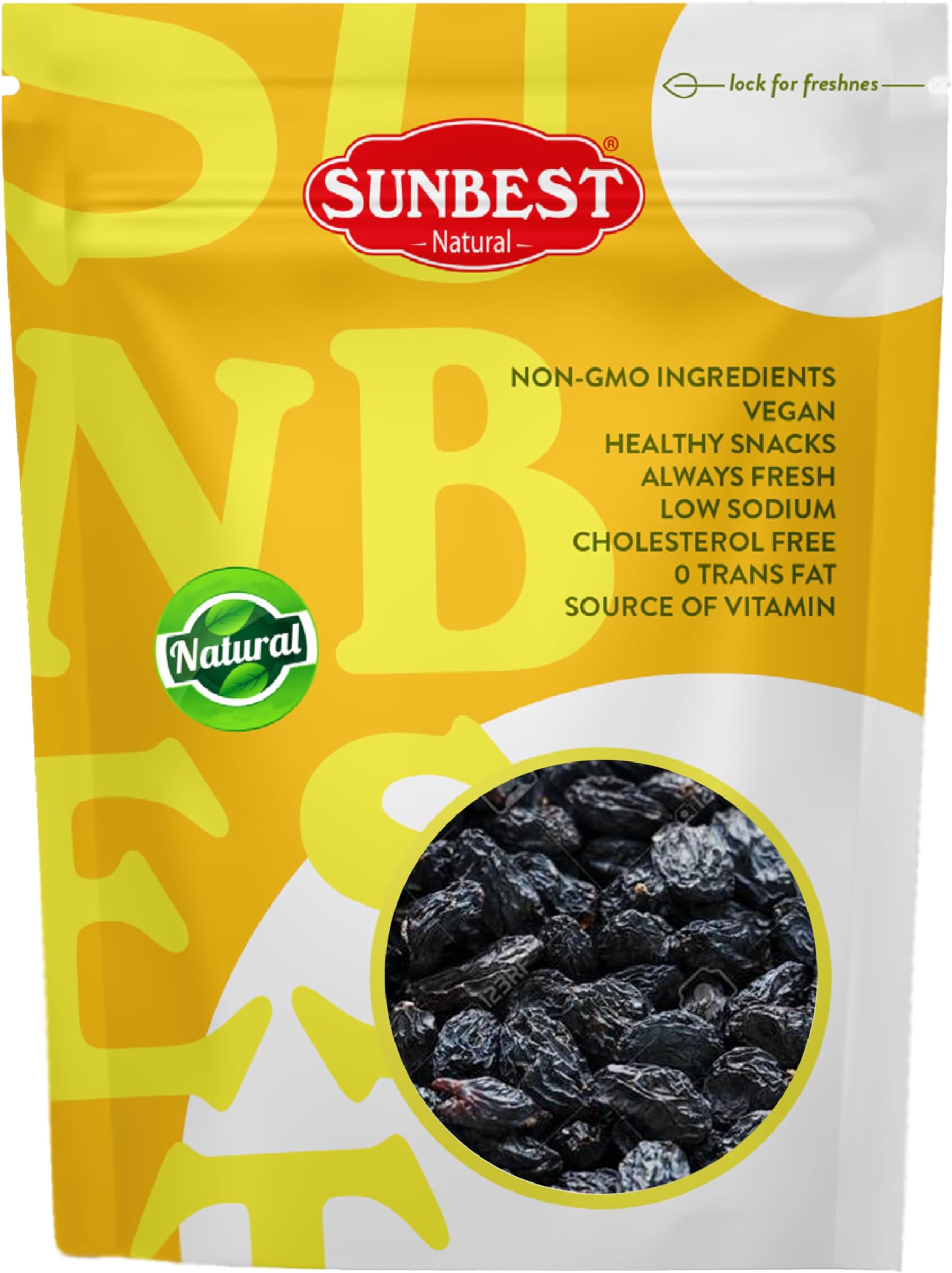 Amazon.com: Sunbest Natural - Jumbo Raisins, Black, 3 lbs - Plump and ...