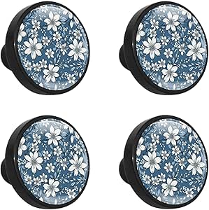 NUEAHEDN 4 Pieces Dresser Knobs for Drawer Aesthetic Art Flower Kitchen ...