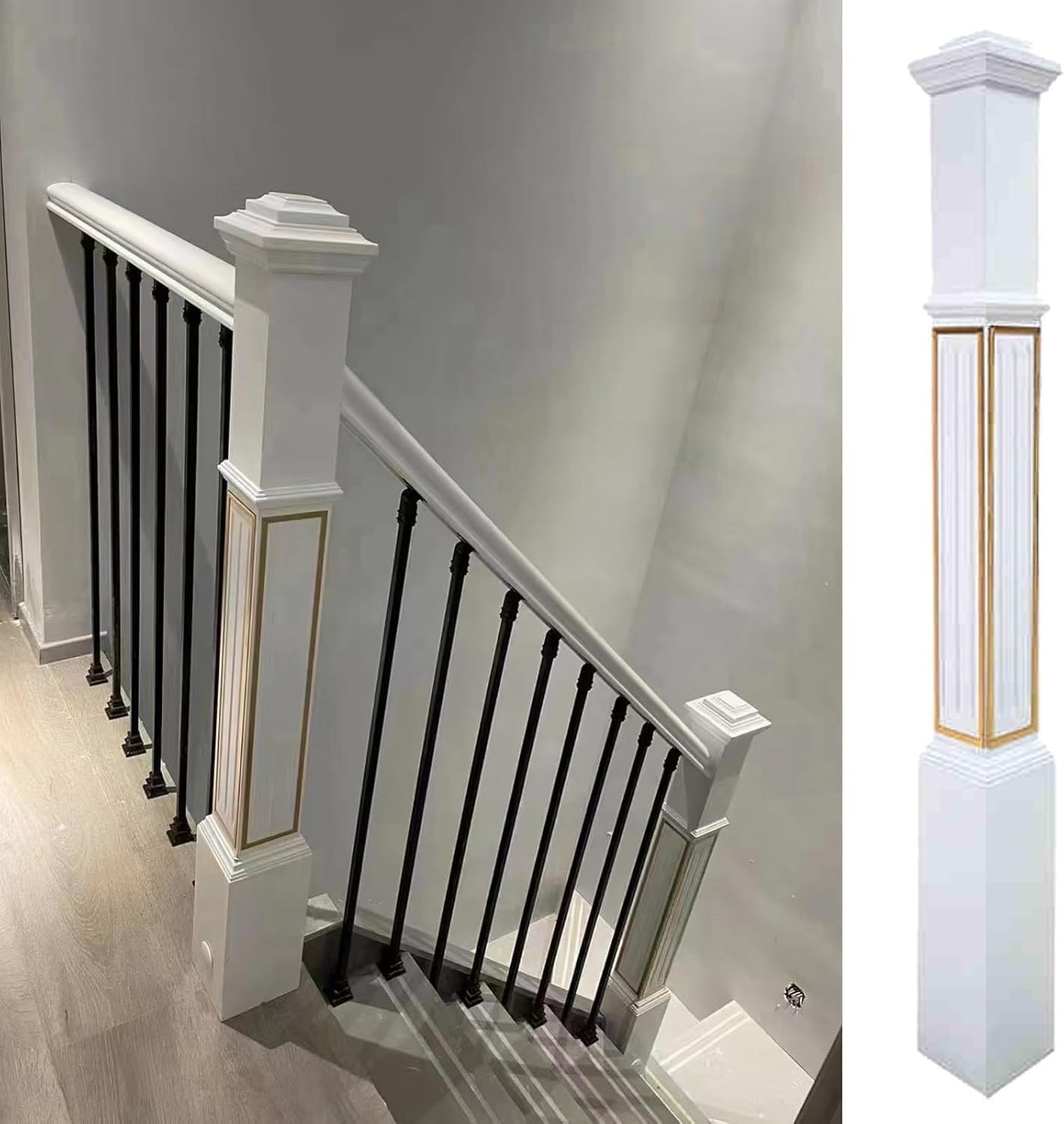 KGBNYSS Heavy Duty Balusters Handrail Indoor Baluster System with ...