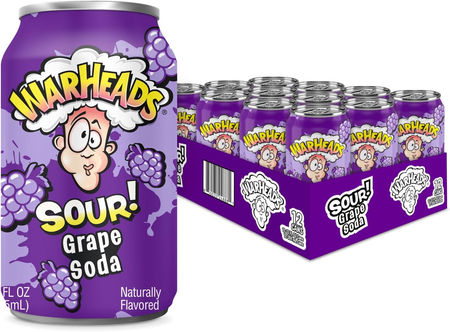 Amazon.com : Sour Fruity Soda with Classic Warheads Flavors – Perfectly ...