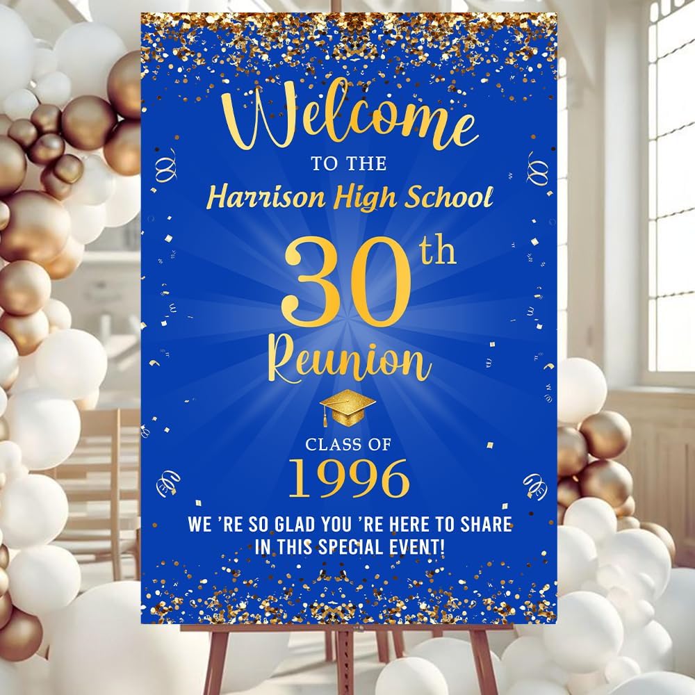 Amazon.com : Personalized 30th 40th 50th Class Reunion Welcome Sign ...