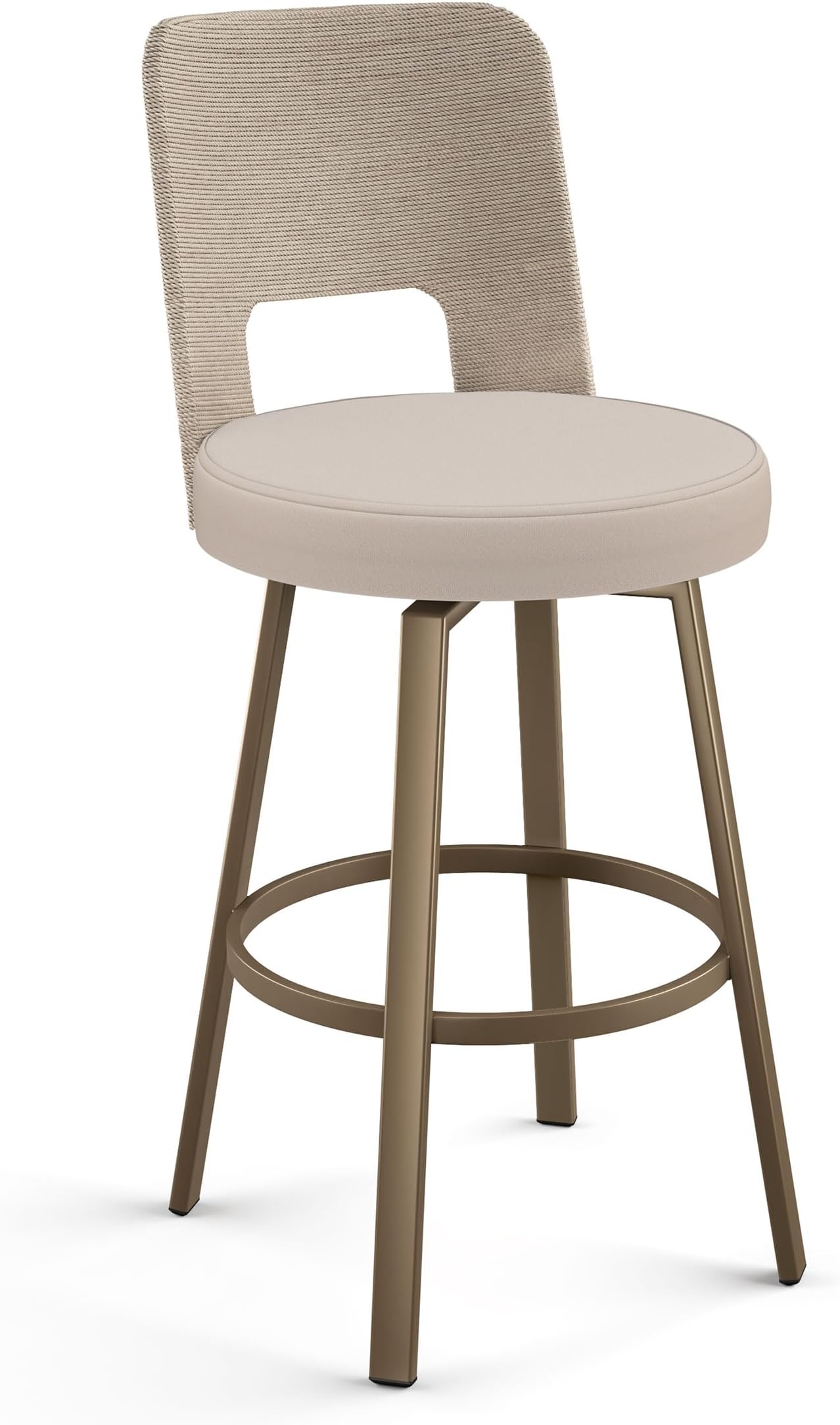 Amazon.com: Amisco Marek Swivel 26 in. Counter Height Barstool, Stool with Seagrass Backrest for ...